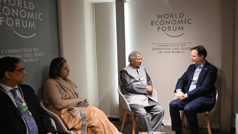 CA Yunus begins another busy day at WEF in Davos