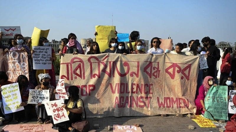 Women protests against rape, harassment and violence in front of P